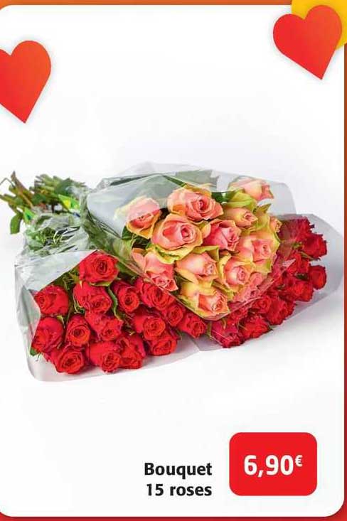 Promo Bouquet 15 Roses chez Colruyt - iCatalogue.fr