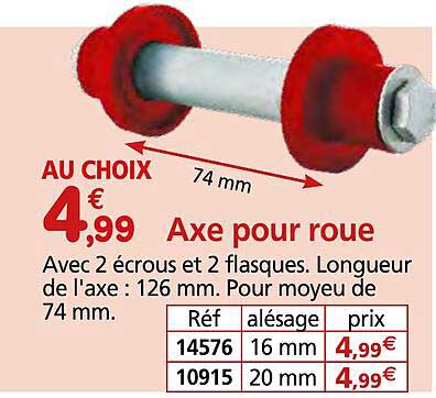 Promo Axe Pour Roue chez Provence Outillage - iCatalogue.fr