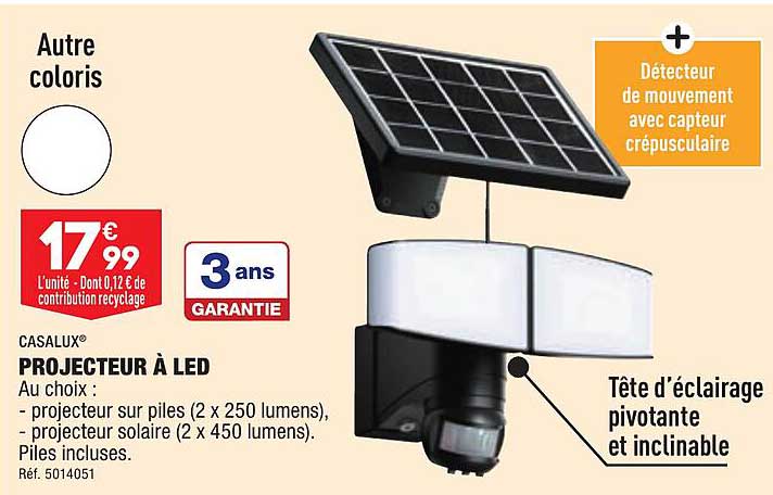 Promo Casalux Projecteur à Led chez Aldi - iCatalogue.fr