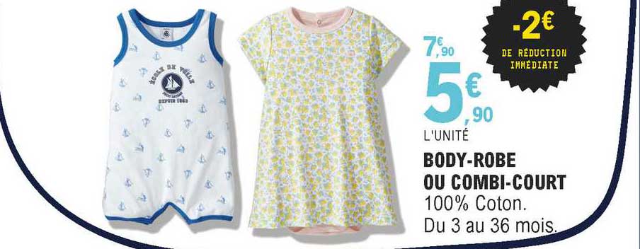 Promo Body-robe Ou Combi-court chez E.Leclerc - iCatalogue.fr