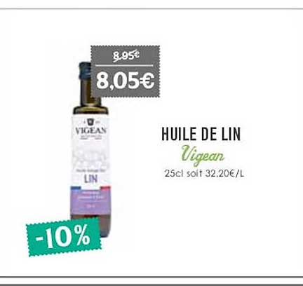 Promo Huile De Lin Vigean chez Naturalia - iCatalogue.fr