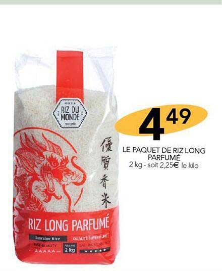 Promo Le Paquet De Riz Long Parfumé chez Stokomani - iCatalogue.fr
