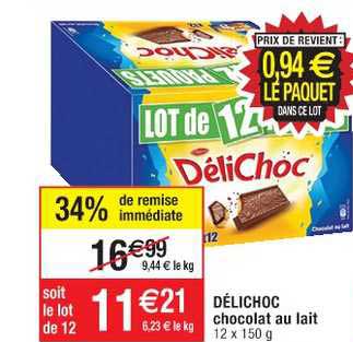 Promo Délichoc Chocolat Au Lait chez Cora - iCatalogue.fr