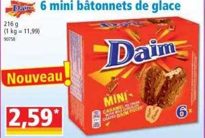Promo 6 Mini Bâtonnets De Glace Daim chez Norma - iCatalogue.fr