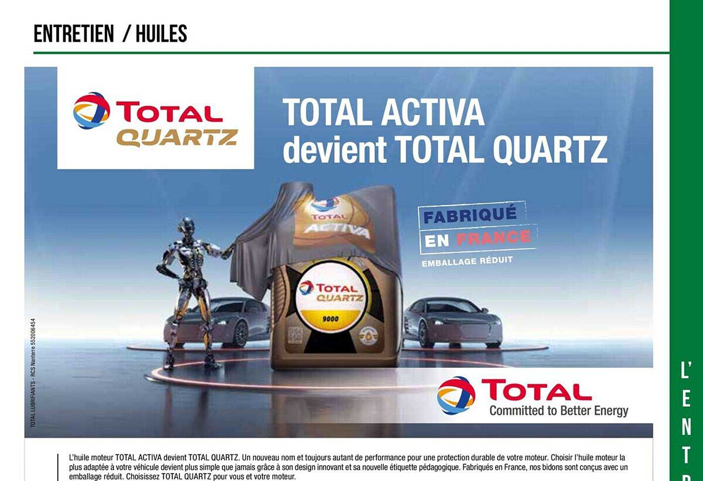 Promo Total Quartz chez Autobacs - iCatalogue.fr