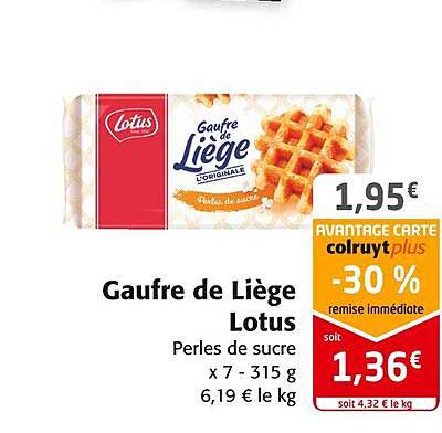 Promo Gaufre De Liège Lotus chez Colruyt - iCatalogue.fr