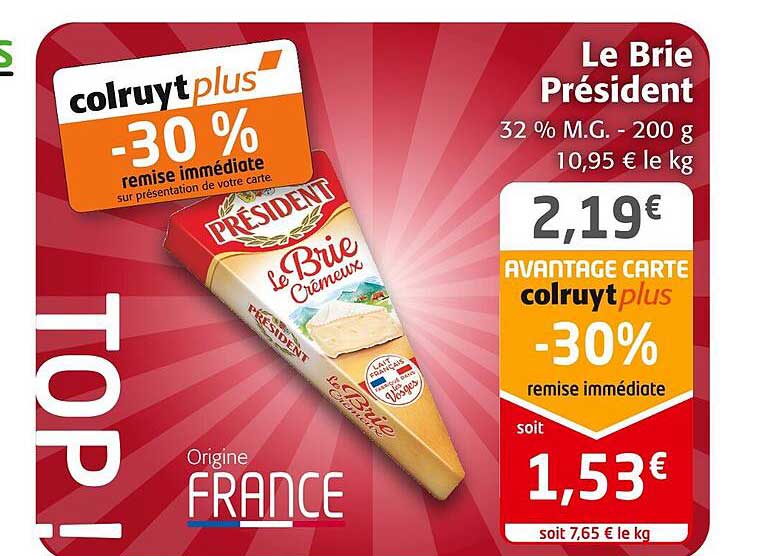 Promo Le Brie Président Chez Colruyt Icatalogue Fr