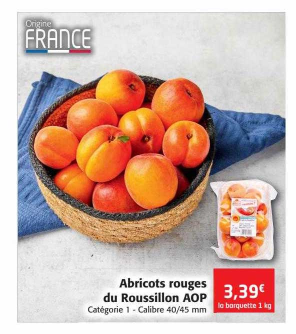 Promo Abricots Rouges Du Roussillon Aop chez Colruyt - iCatalogue.fr