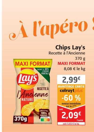 Promo Chips Lay's chez Colruyt - iCatalogue.fr