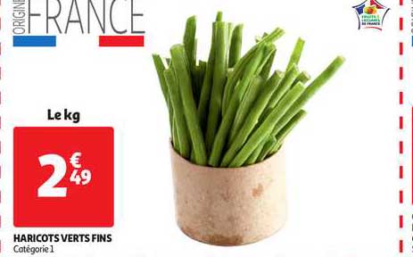 Promo Haricots Verts Fins chez Auchan Direct - iCatalogue.fr