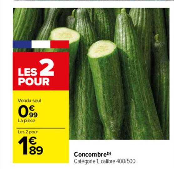 Promo Concombre chez Carrefour - iCatalogue.fr