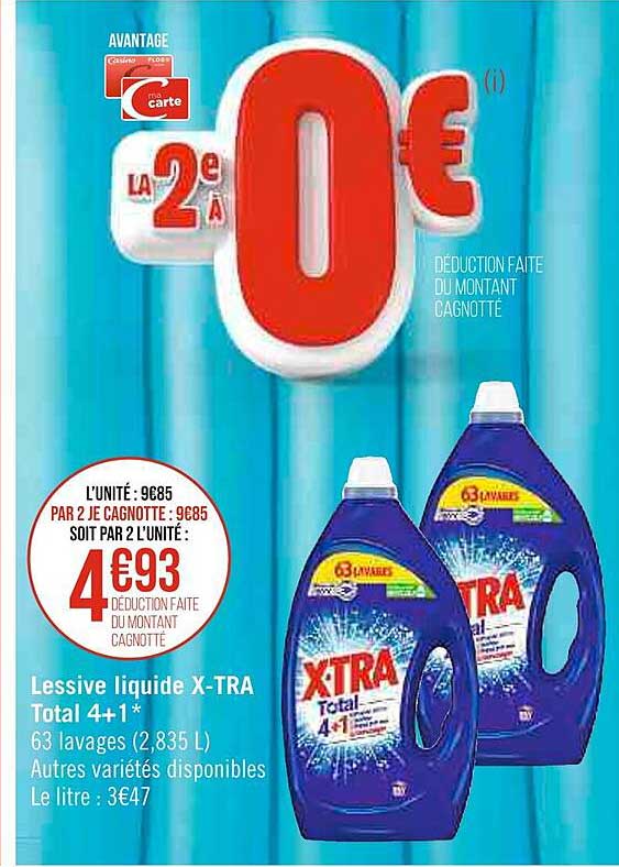 Promo Lessive Liquide Total+ "format Familial" Xtra chez Carrefour ...