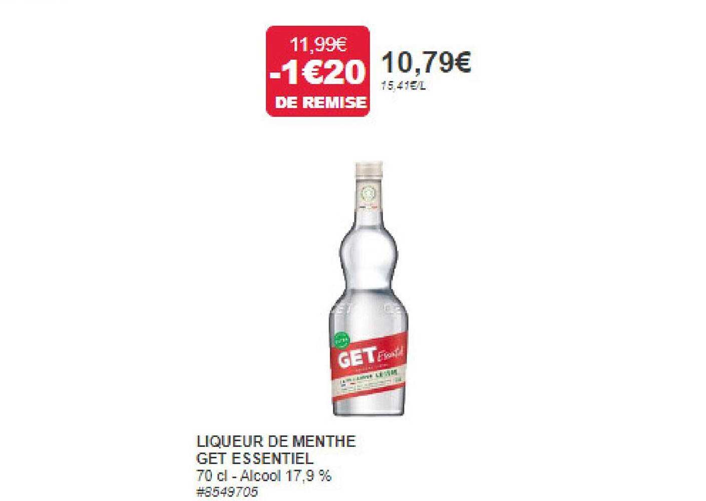 Promo Liqueur De Menthe Get Essentiel chez Costco - iCatalogue.fr