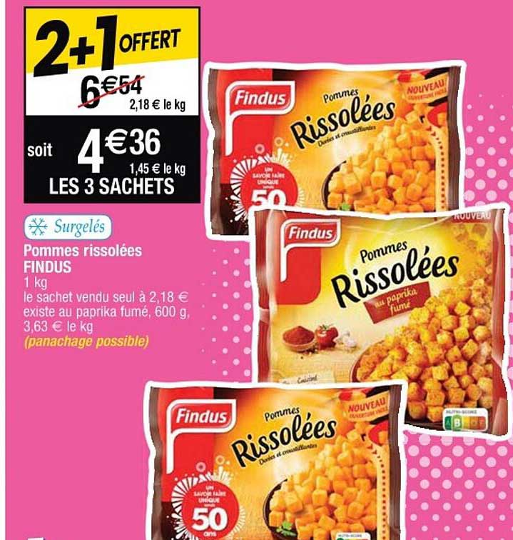 Promo Pommes Rissolées Findus chez Cora - iCatalogue.fr