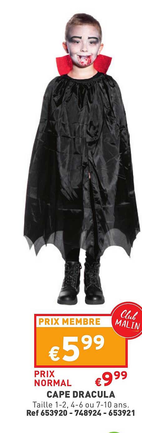 Promo Cape Dracula chez Trafic - iCatalogue.fr