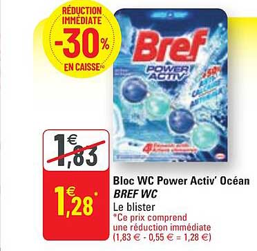 Promo Bloc Wc Power Activ' Océan Bref Wc chez G20 - iCatalogue.fr