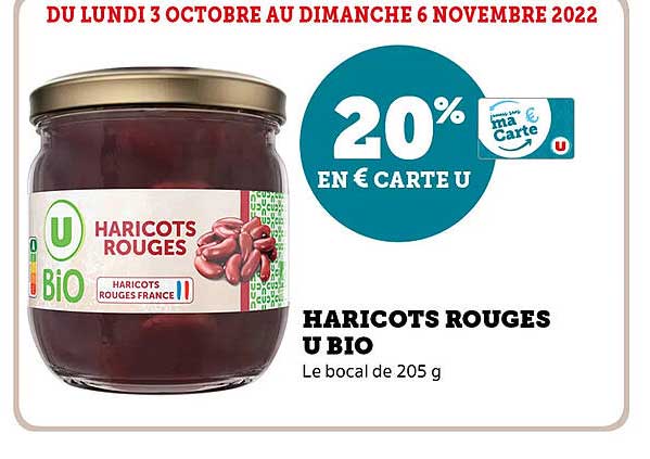 Promo Haricots Rouges U Bio chez Super U - iCatalogue.fr