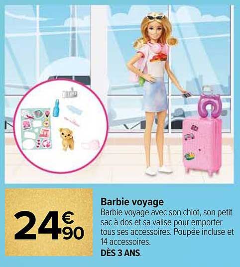 Promo Barbie Voyage chez Carrefour - iCatalogue.fr