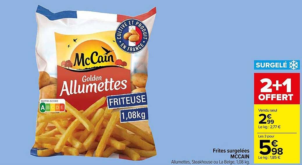 Promo Frites Surgelées Mccain chez Carrefour Market - iCatalogue.fr