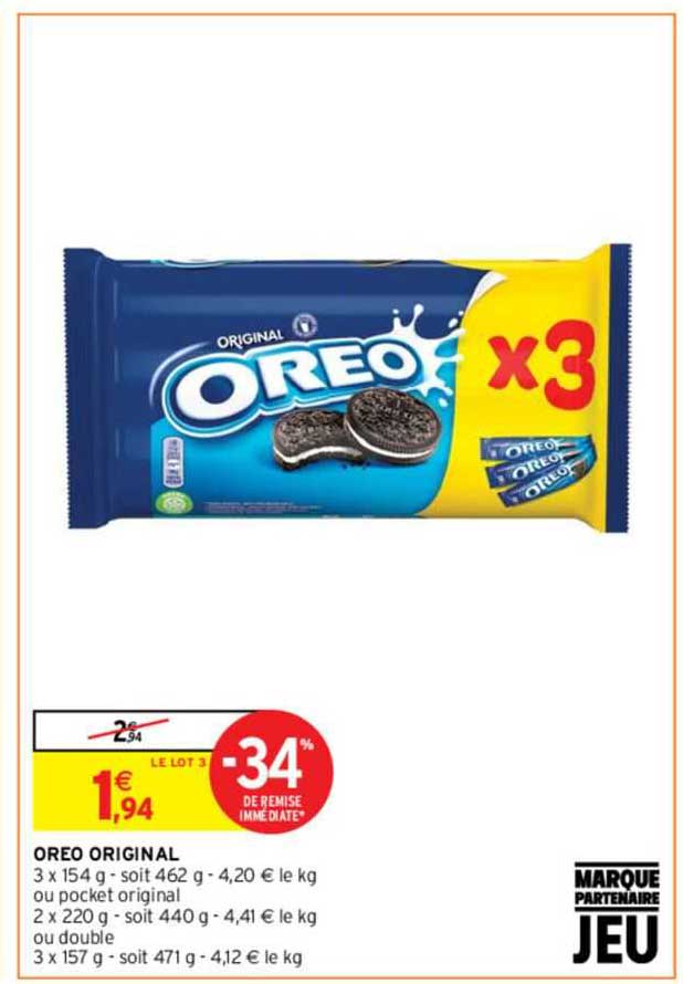 Promo Oreo Original chez Intermarché - iCatalogue.fr