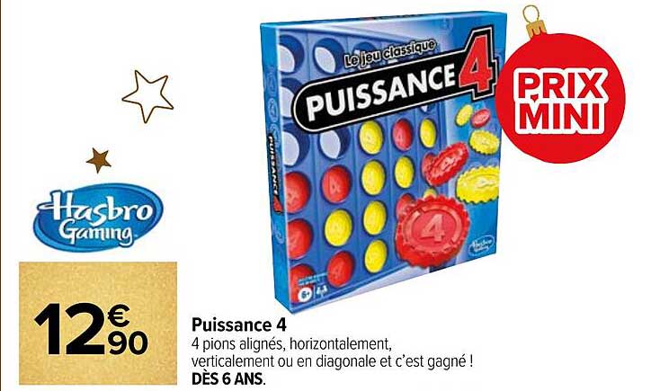 Promo Puissance 4 Hasbro Gaming chez Carrefour - iCatalogue.fr