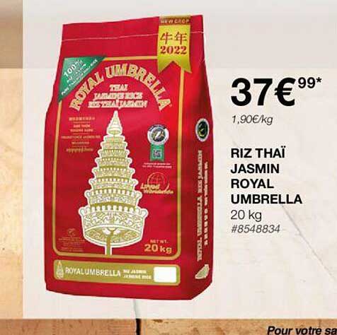 Promo Riz Thaï Jasmin Royal Umbrella chez Costco - iCatalogue.fr