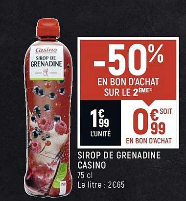 Promo Sirop De Grenadine Casino chez Spar - iCatalogue.fr
