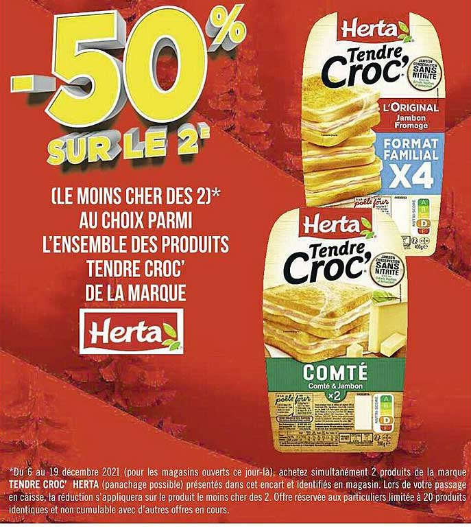 Promo L'ensemble Des Produits Tendre Croc' De La Marque Herta chez ...
