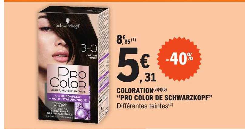 Offre Coloration Permanente Palette Schwarzkopf -40% De Remise ...