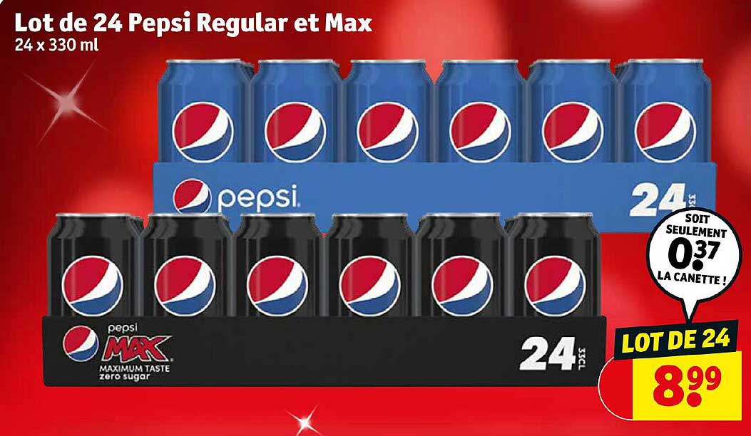 Promo Lot De 24 Pepsi Regular Et Max chez Kruidvat - iCatalogue.fr