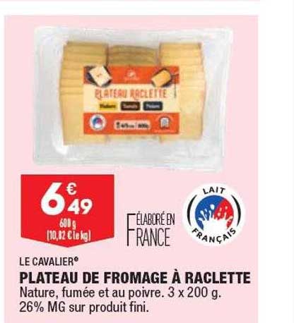 Offre Plateau De Fromage à Raclette Le Cavalier chez Aldi