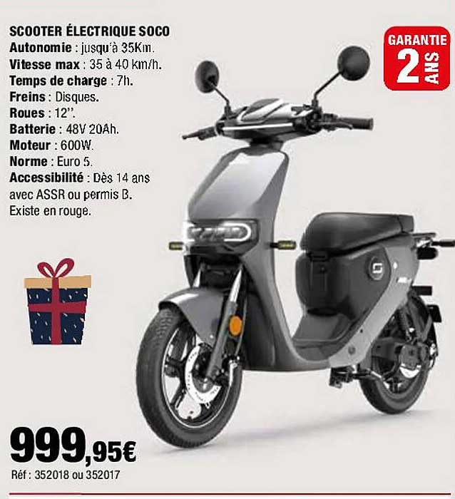 Promo Scooter électrique Soco chez Autobacs - iCatalogue.fr