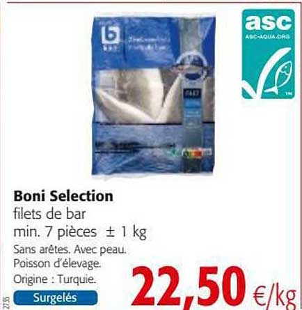 Promo Filets De Bar Boni Sélection chez Colruyt - iCatalogue.fr