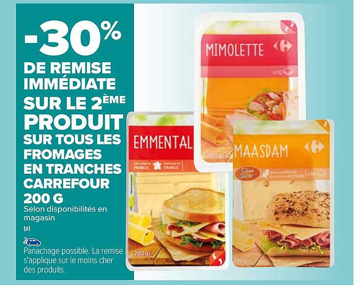 Promo Fromages En Tranches Carrefour 200 G chez Carrefour - iCatalogue.fr