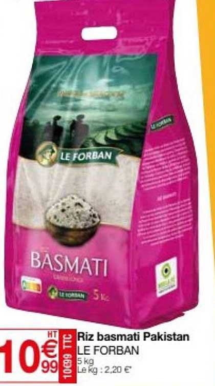 Promo Riz Basmati Pakistan Le Forban chez Promocash - iCatalogue.fr