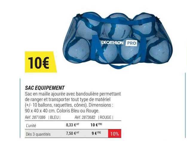 Promo Sac équipement chez Decathlon - iCatalogue.fr
