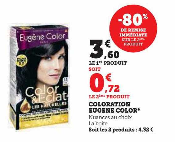 Promo Coloration Eugène Color chez Super U - iCatalogue.fr