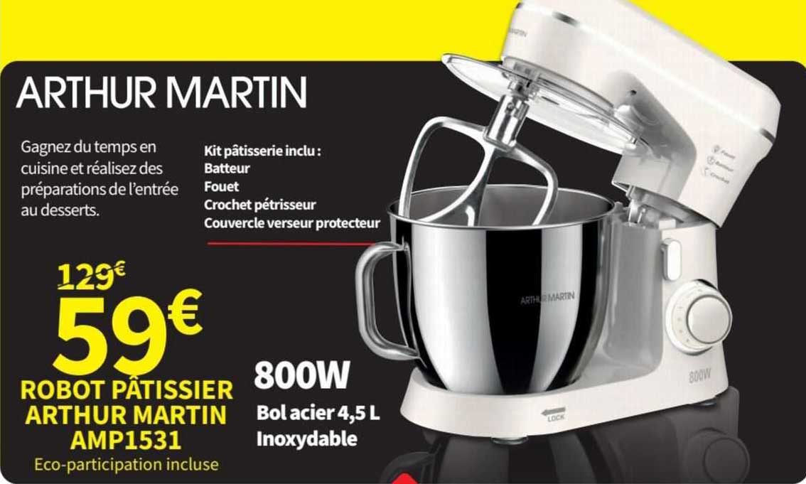 Promo Robot Pâtissier Arthur Martin Amp1531 chez Conforama - iCatalogue.fr
