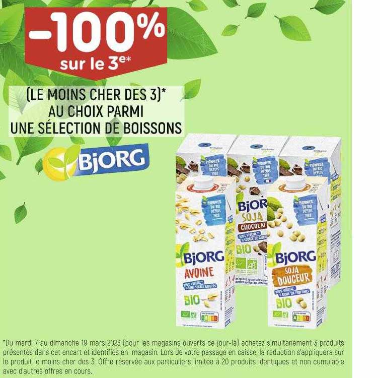 Promo Sélection De Boissons Bjorg chez Leader Price - iCatalogue.fr