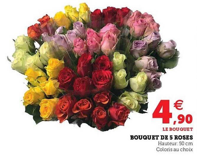 Promo Bouquet De 5 Roses chez U Express - iCatalogue.fr