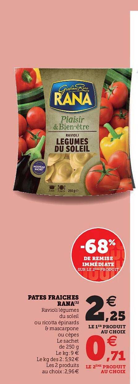 Promo Pâtes Fraîches Rana chez Super U - iCatalogue.fr