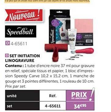 Promo Set Initiation Linogravure Speedball chez Le Géant des Beaux-Arts - iCatalogue.fr