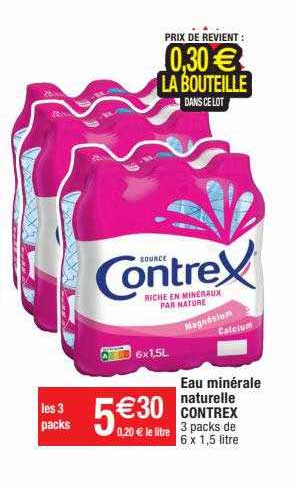 Promo Eau Minérale Naturelle Contrex chez Migros France - iCatalogue.fr