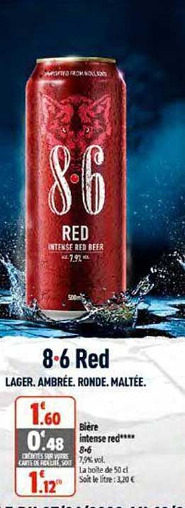 Promo Bière Intense Red 8.6 chez Coccinelle Supermarché - iCatalogue.fr