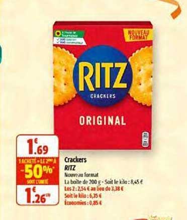 Promo Crackers Ritz chez Coccinelle Supermarché - iCatalogue.fr