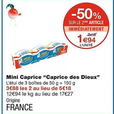 Promo Mini Caprice"caprice Des Dieux" chez Monoprix - iCatalogue.fr