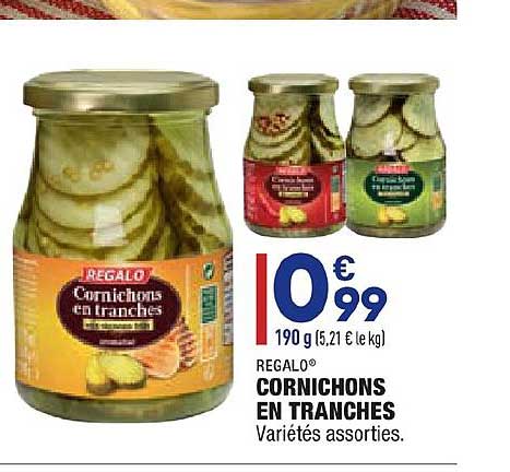 Promo Cornichons En Tranches Regalo chez Aldi - iCatalogue.fr