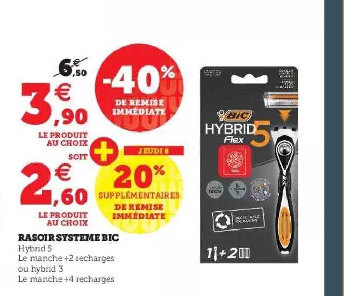Promo Rasoir Système Bic chez Super U - iCatalogue.fr