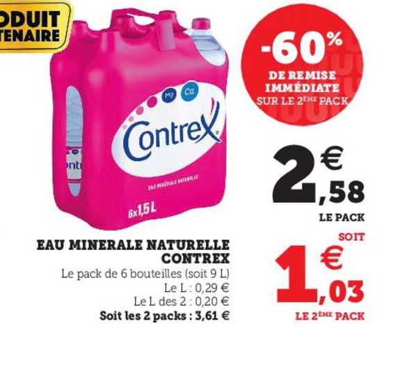 Promo Eau Minérale Naturelle Contrex chez U Express - iCatalogue.fr