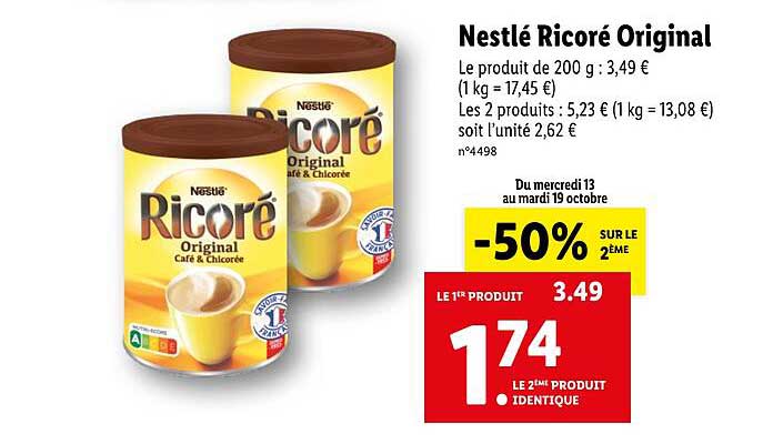 Promo Nestlé Ricoré Original chez Lidl - iCatalogue.fr